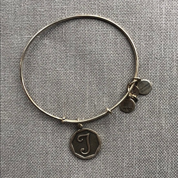 Alex and Ani | Jewelry | Alex And Ani J Letter Silver Bangle Bracelet ...